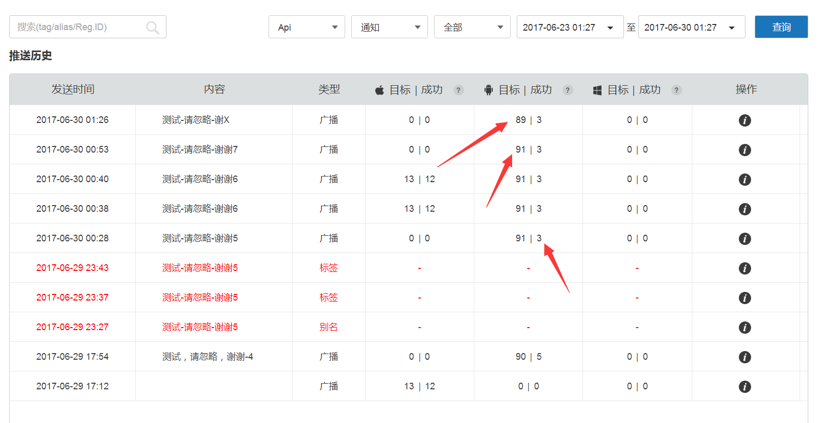 开发极光推送,我设置了平台是android或者ios,只有一个,但是推送的结果却是安卓和苹果手机都收到了推送 极光社区